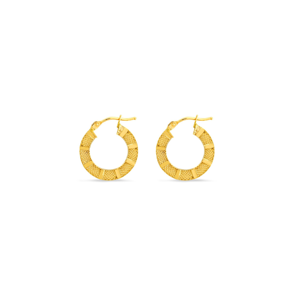 Margot Fox 9ct Gold Cleopatra Hoop Earrings